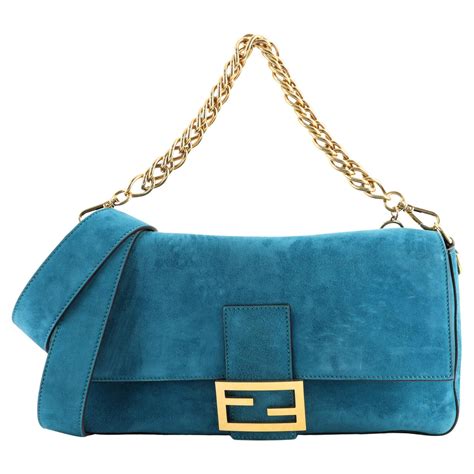 Fendi Baguette Nm Bag Suede Large At 1stdibs Fendi Suede Baguette Bag