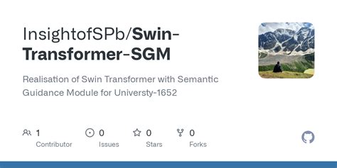 Github Insightofspbswin Transformer Sgm Realisation Of Swin