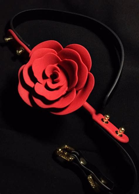 Upko Rose Ball Gag Black Avec Amour Bdsm Accessories