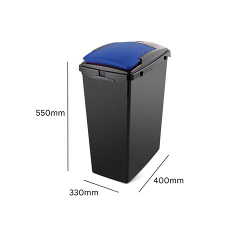 40 Litre Slimline Recycling Bin 3 Colour Options