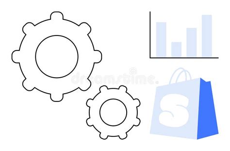 Business Process Optimization And Shopping Analytics Stock Vector Illustration Of Workflow
