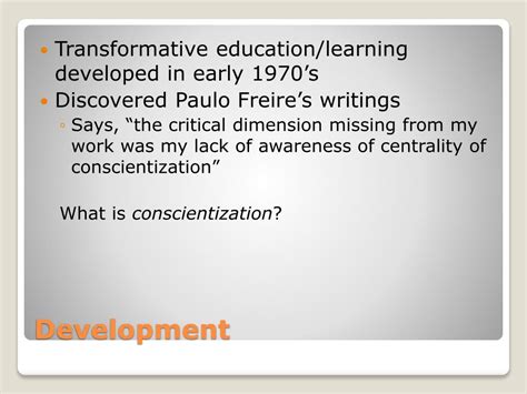 Ppt Jack Mezirow Transformative Learning Theory Powerpoint Presentation Id 4058548