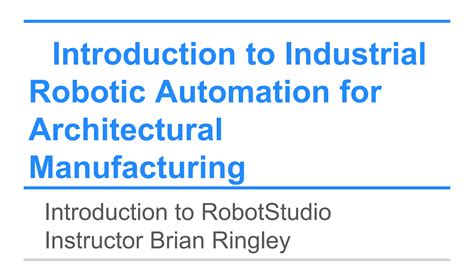 Robotics Lecture 02 Ppt
