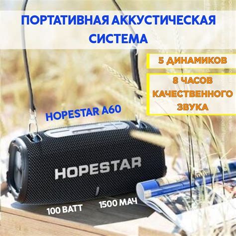 Беспроводная акустика HOPESTAR A60, черный - купить по низким ценам в ...