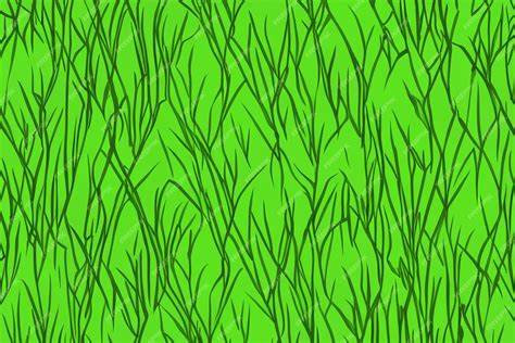Endless Green Seamless Vector Patterns Of Lush Grass Premium Ai