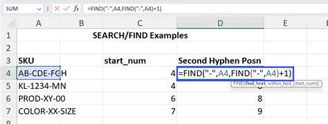 using excel search and find functions real world examples