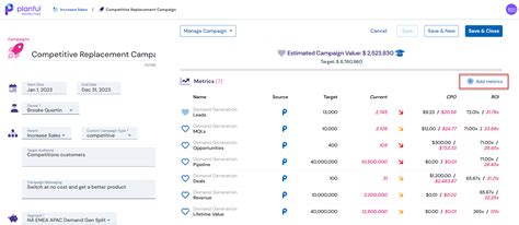 Tracking A Metric In A Goal Or Campaign