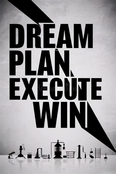 A Motivation Poster That Says Dream Plan Execute Win For Wall Art