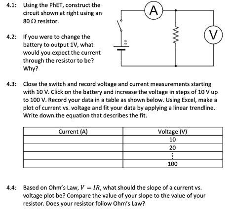 solved 4 1 using the phet construct the circuit shown at