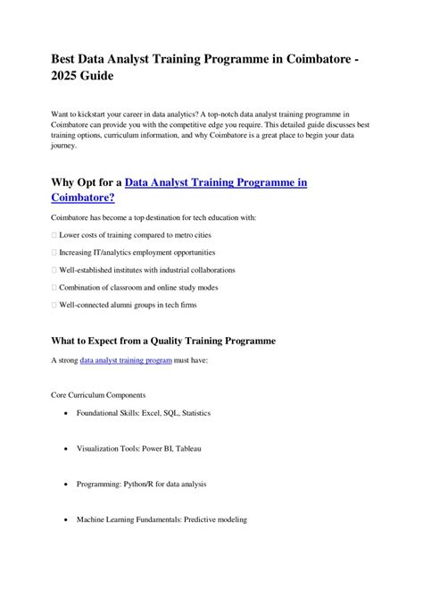 Ppt Best Data Analyst Training Programme In Coimbatore Powerpoint Presentation Id 14280239