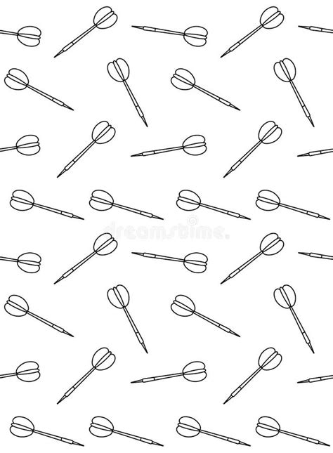 Vector Seamless Pattern Of Flat Dart Stock Vector Illustration Of Play Background