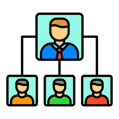 Organization Structure Generic Color Lineal Color Icon