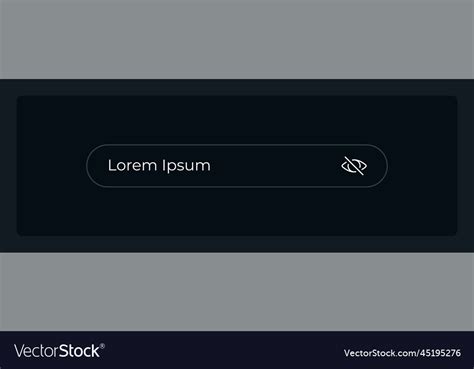 Password Text Field Ui Element Template Royalty Free Vector