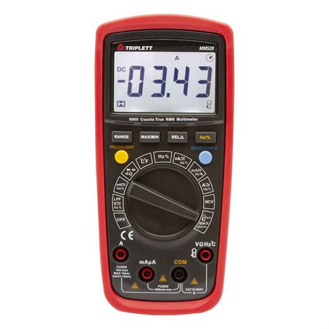 Triplett Cat Iii 600v Trms Digital Multimeter 827x25mm520 Grainger