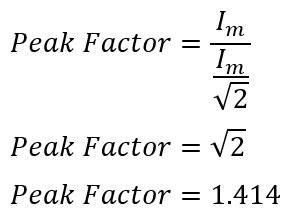 Peak Factor In Ac Meaning Formula And Examples