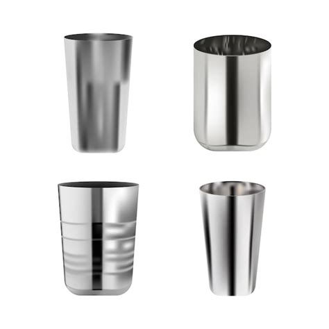 Premium Vector Stainless Steel Glasses