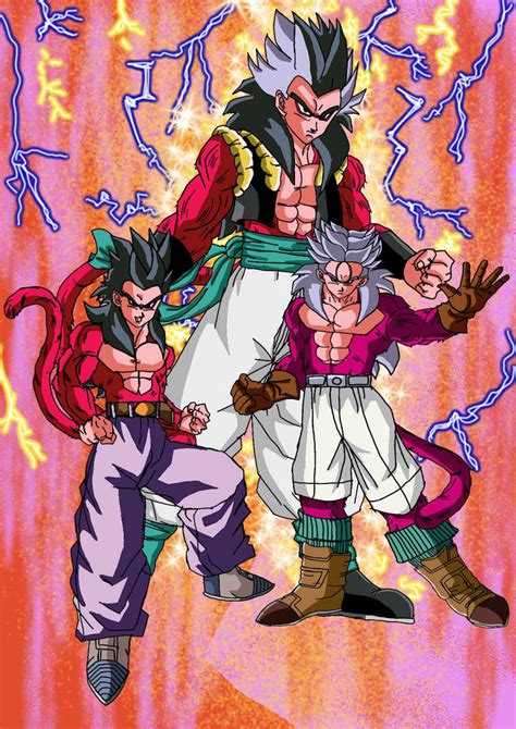 Goten Trunks Gotenks Ssj4 By Cako2ad On Deviantart