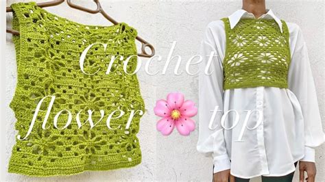 Crochet Flower Top In Depth Tutorial Zxcrochets Flower Crochet Top