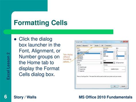 PPT Excel Lesson Formatting And Editing Worksheets PowerPoint Presentation ID