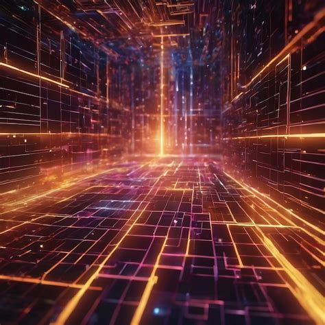 premium photo 3d render abstract technology big data background concept motion of digital data