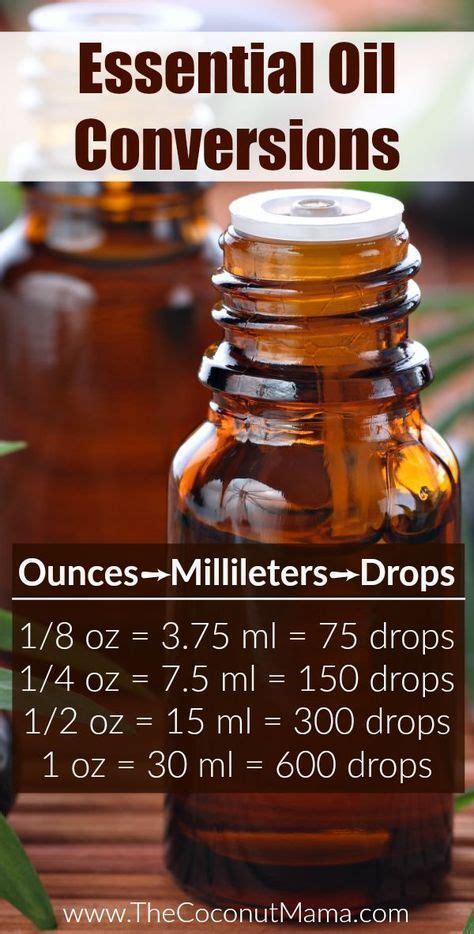 Essential Oil Conversion Guide Oz To Ml To Drops Essential Oil
