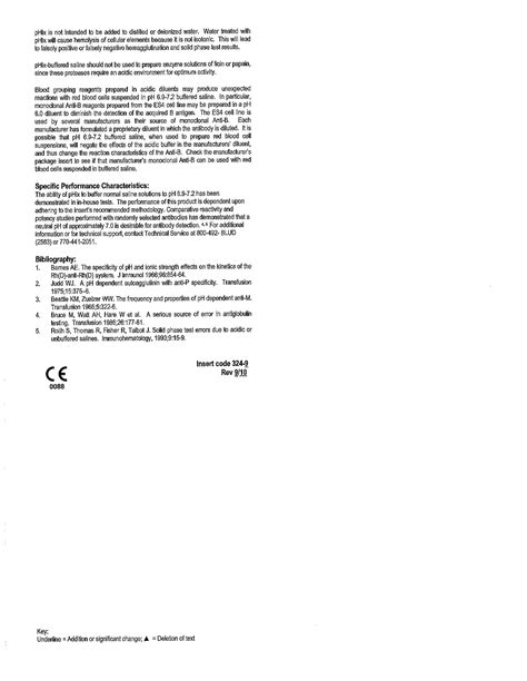 Immucor Phix Package Insert