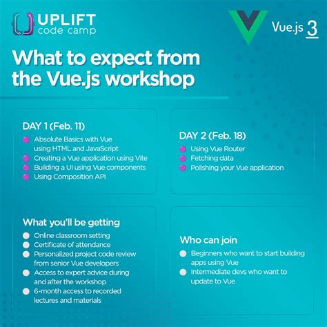 uplift code camp on linkedin upliftyourgame codingbootcamp vuejs