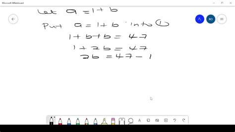 solved the sum of two numbers is 47 and the difference between the