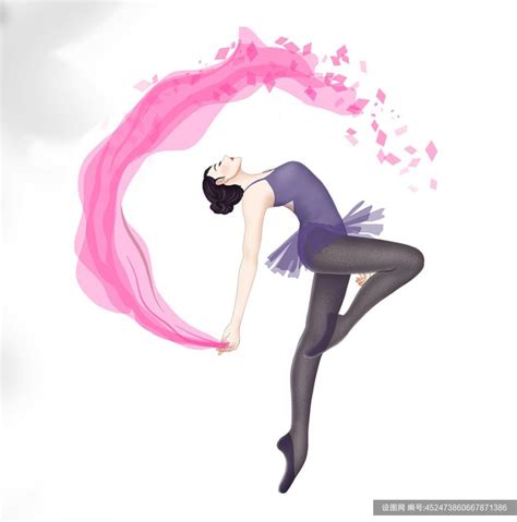 舞蹈演员手绘唯美舞蹈表演人物女孩元素插画免费下载 Psd格式 3000×3000像素 编号452473860667871386 设图网