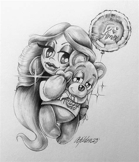 Chicano Bear Drawing Chicano Art Bear