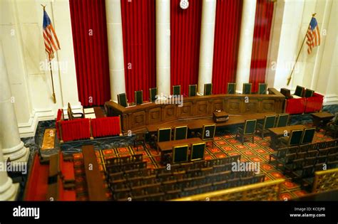 Model Of The United States Supreme Court Interior Of The Courtroom