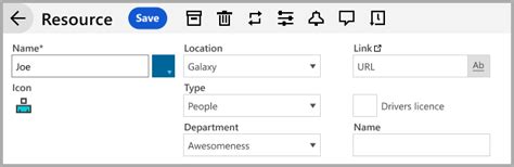 Resource Edit Dialog Help Center