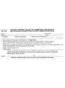 Fillable St 105 Form Indiana Department Of Revenue General Sales Tax