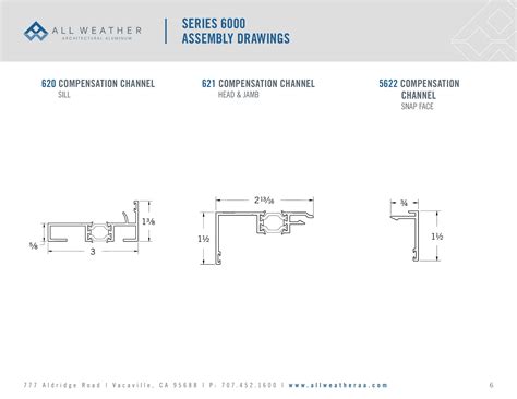All Weather Architectural Aluminum Catalogs Series 6000 Windows