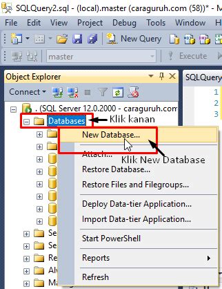 Pengenalan SQL SERVER Cara Membuat Database Dan Table Blog Mas Guruh Caraguruh Com Sharing