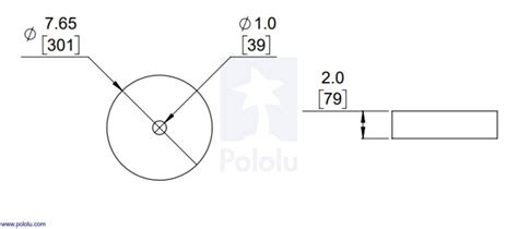 Magnetic Encoder Disc For Micro Metal Gearmotors OD 7 65 Mm ID 1 0 Mm 12 CPR Bulk Opencircuit