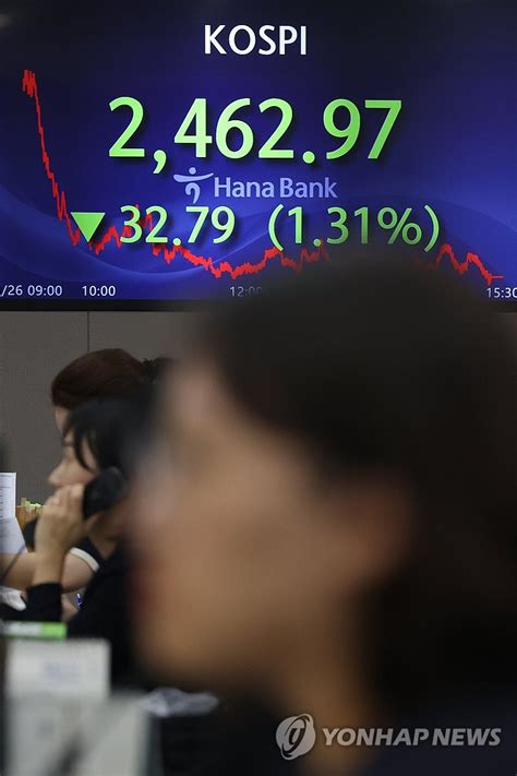 코스피 2460대 마감 연합뉴스