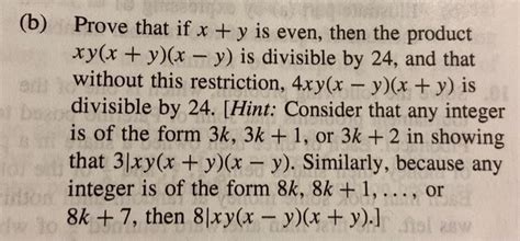 solved b prove that if x y is even then the product