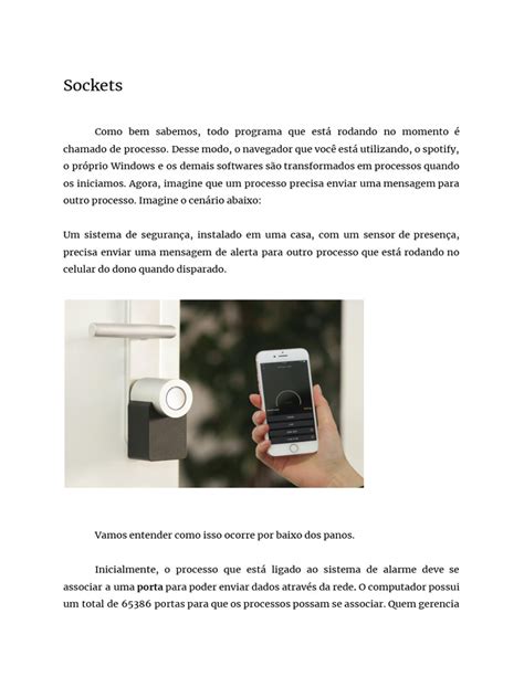 introdução aos sockets de comunicação pdf porta rede de