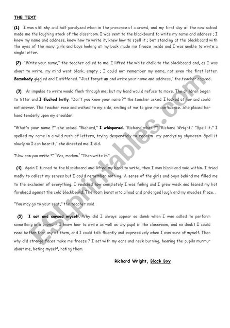 Reading Comprehension Test ESL Worksheet By Fedi