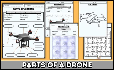 Parts Of A Dronedrone Anatomy Worksheetdrone Diagram Labeling