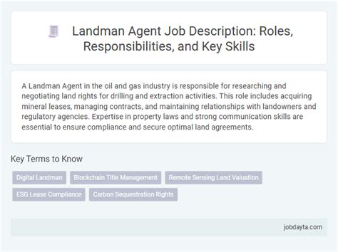 Landman Agent Job Description Roles Responsibilities And Key Skills