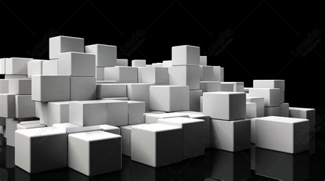 추상 3d 그림 배열된 얼음 흰색 큐브가 있는 검정색 배경 연결 배경 추상 큐브 배경 디지털 기술 배경 이미지 Hd 연결 추상 큐브 디지털 기술 배경 사진 무료