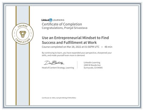 Pranjal Srivastava On Linkedin Certificate Of Completion