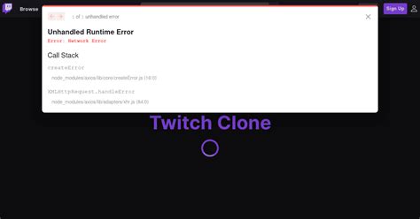Twitch Clone Codesandbox