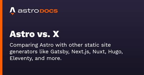 astro vs x 🚀 astro documentation