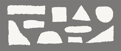 찢어진 종이 세트입니다 가장자리가 들쭉날쭉한 베이지색 모양 찢어진 직사각형 정사각형 원형 삼각형 조각 컬렉션입니다 콜라주 텍스트 상자 배너 스티커 포스터를 위한 질감 있는