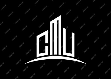 Premium Vector Letter Cmu Building Vector Monogram Logo Design