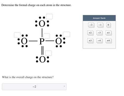 Solved Determine The Formal Charge On Each Atom In The Chegg Com