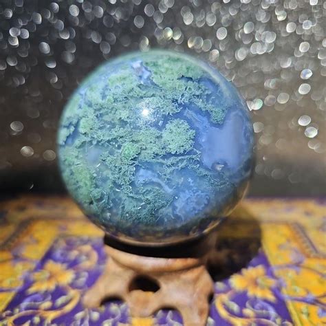 Gorgeous Moss Agate Sphere Rcrystals